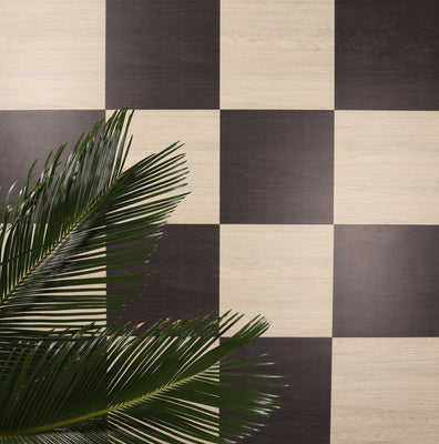 Black & White Checkerboard Hardwood | Mirth Studio