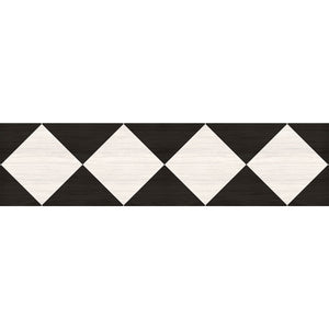 Black and White Diamond Checkerboard Hardwood – Mirth Studio