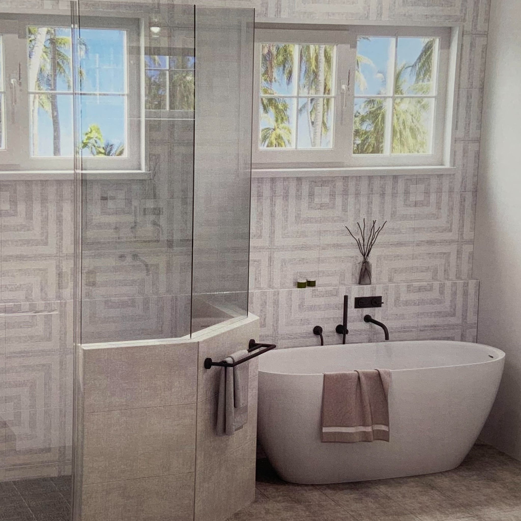 Coastal Concentric Porcelain Tile | Mirth Studio