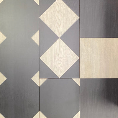 Black and White Diamond Checkerboard Hardwood – Mirth Studio